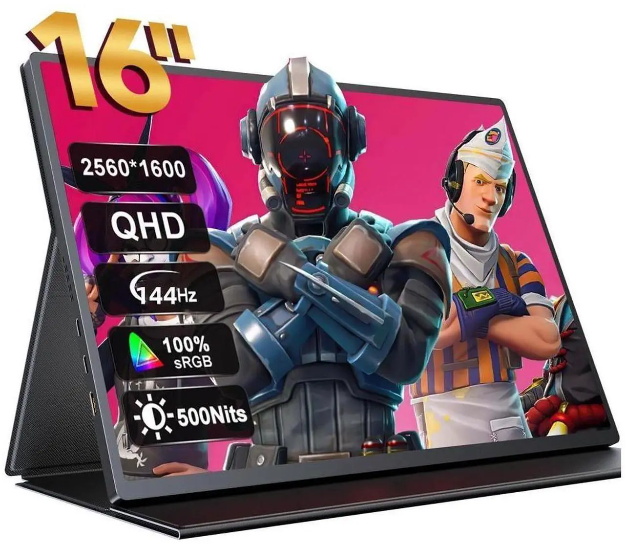 UPERFECT 16" 2K 144Hz Portable Gaming Monitor QHD IPS Display
